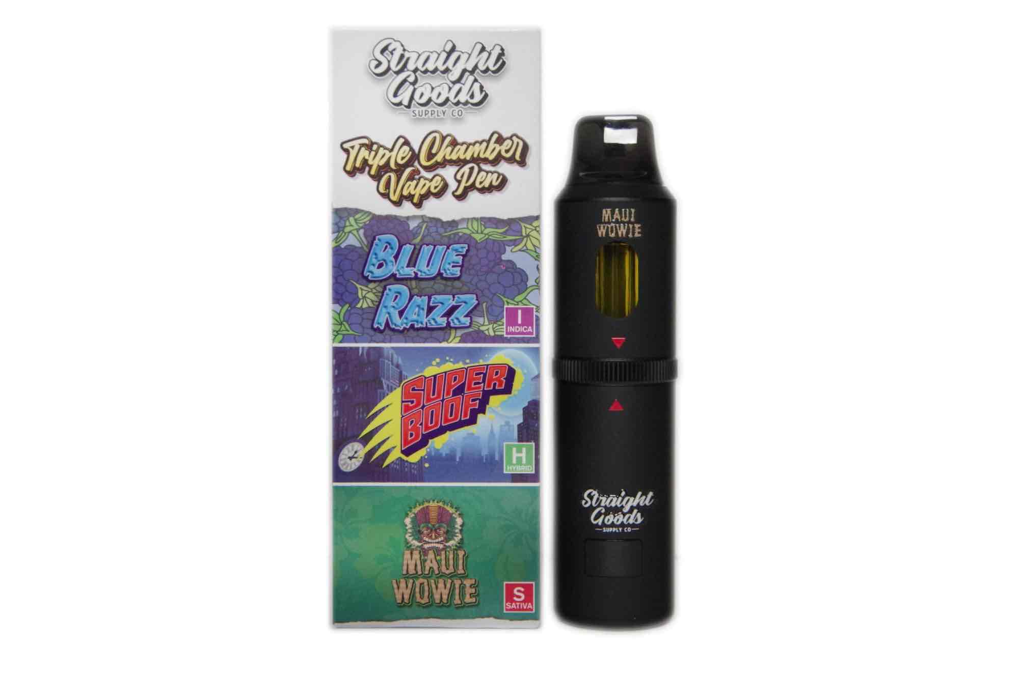 Straight Goods Triple Chamber Vape Blue Raz | Cart Vape